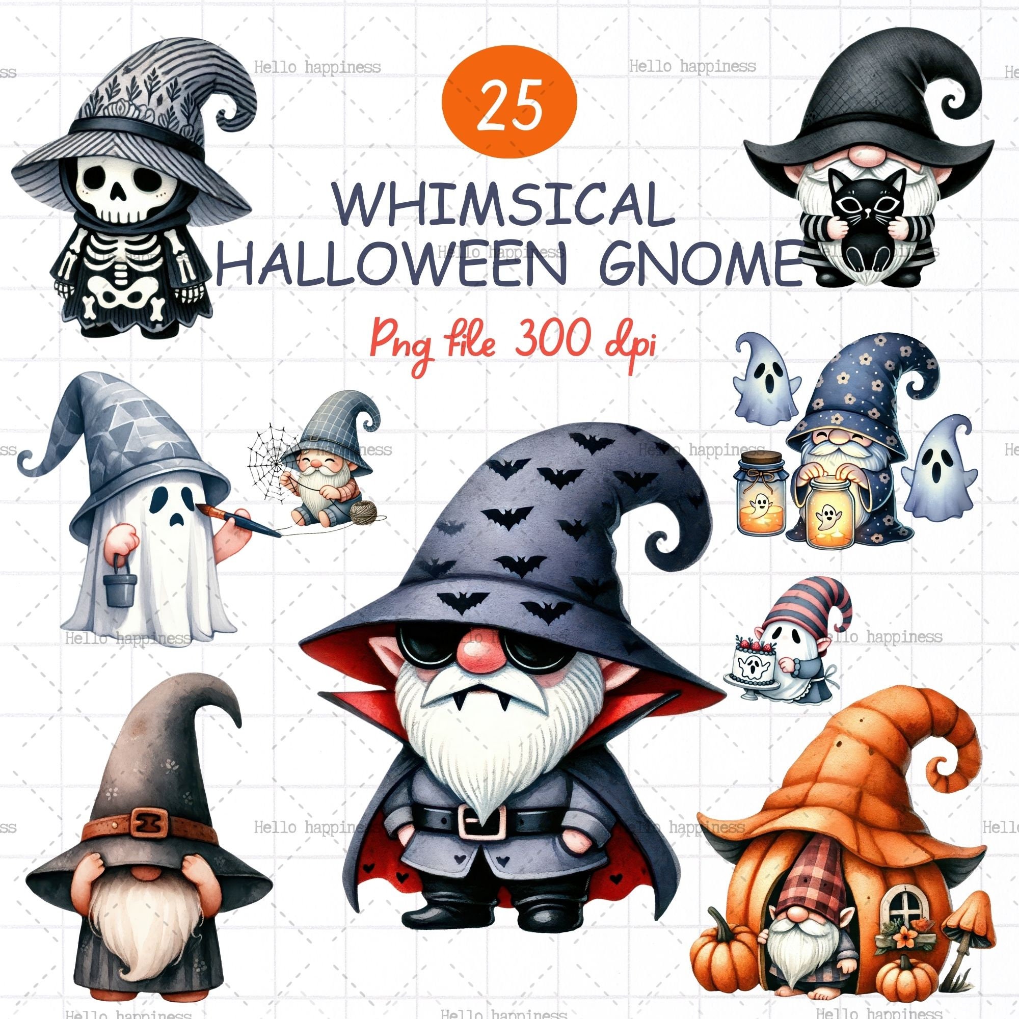 Cute Gnome,whimsical Halloween Gnomes for Magical Autumn, Fantasy ...