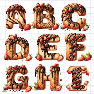 Alphabet Chocolate Bread, Letters Number, Cute Alpha,brithday,wedding ...