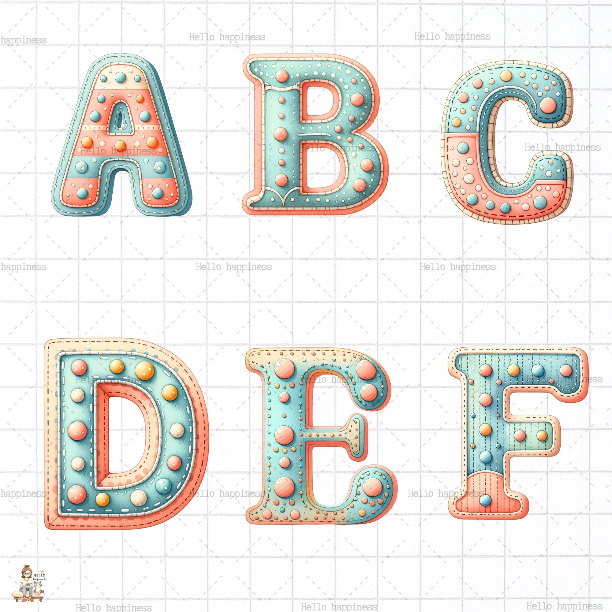 Alphabet Letters PNG, Pastel Color, Rainbow, Candy Letters, Letter ...