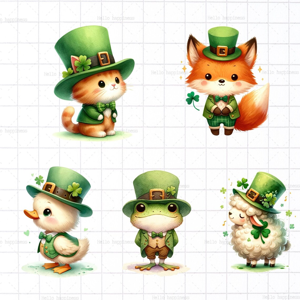 Bear St.patrick's Day, Animals St.patrick, Watercolor Clip Art for Kids ...