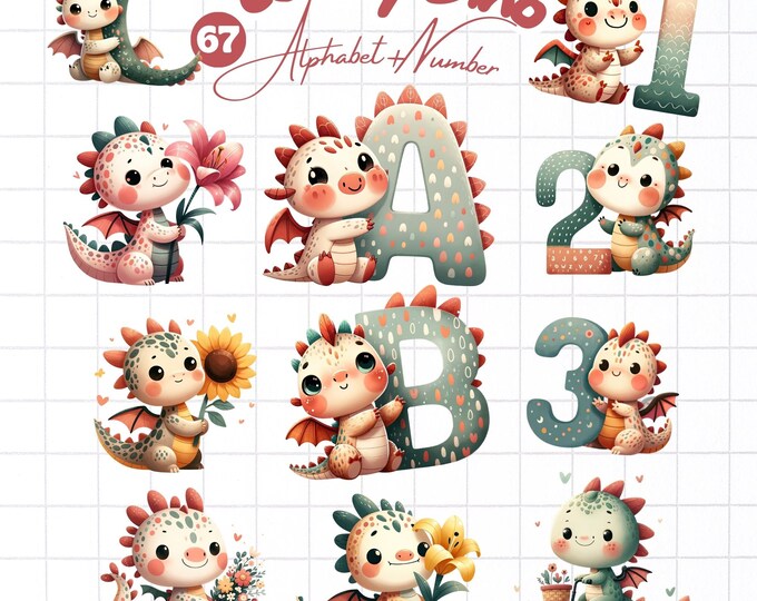 Premium Vector Clipart - Kawaii Valentines Day Dragons - Valentines Day ...