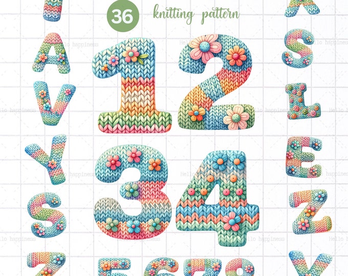 Alphabet Cat Face Clipart, Cute Cat Letter ,watercolor Alphabet, Number ...