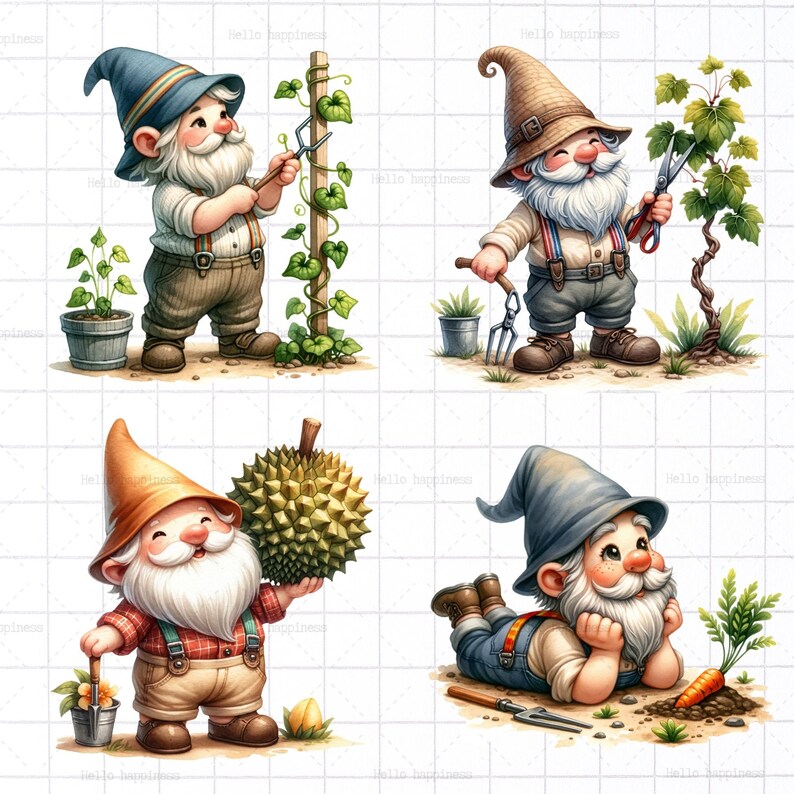 Gnomes Gardener Clipart,gnome Png,gardener Themed Png,apple Clipart ...