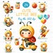 Cute Little Bee, Little Bee Clipart, Watercolor Animals Illustrations ...