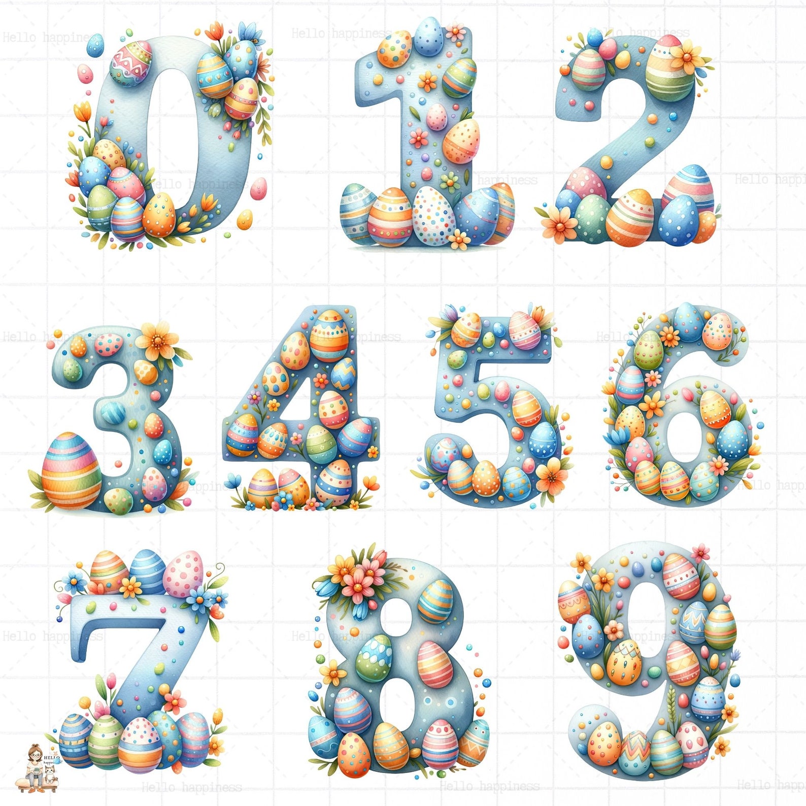 Alphabet Easter Egg Clipart, Spring Clipart, Easter Bunny, Easter Egg ...