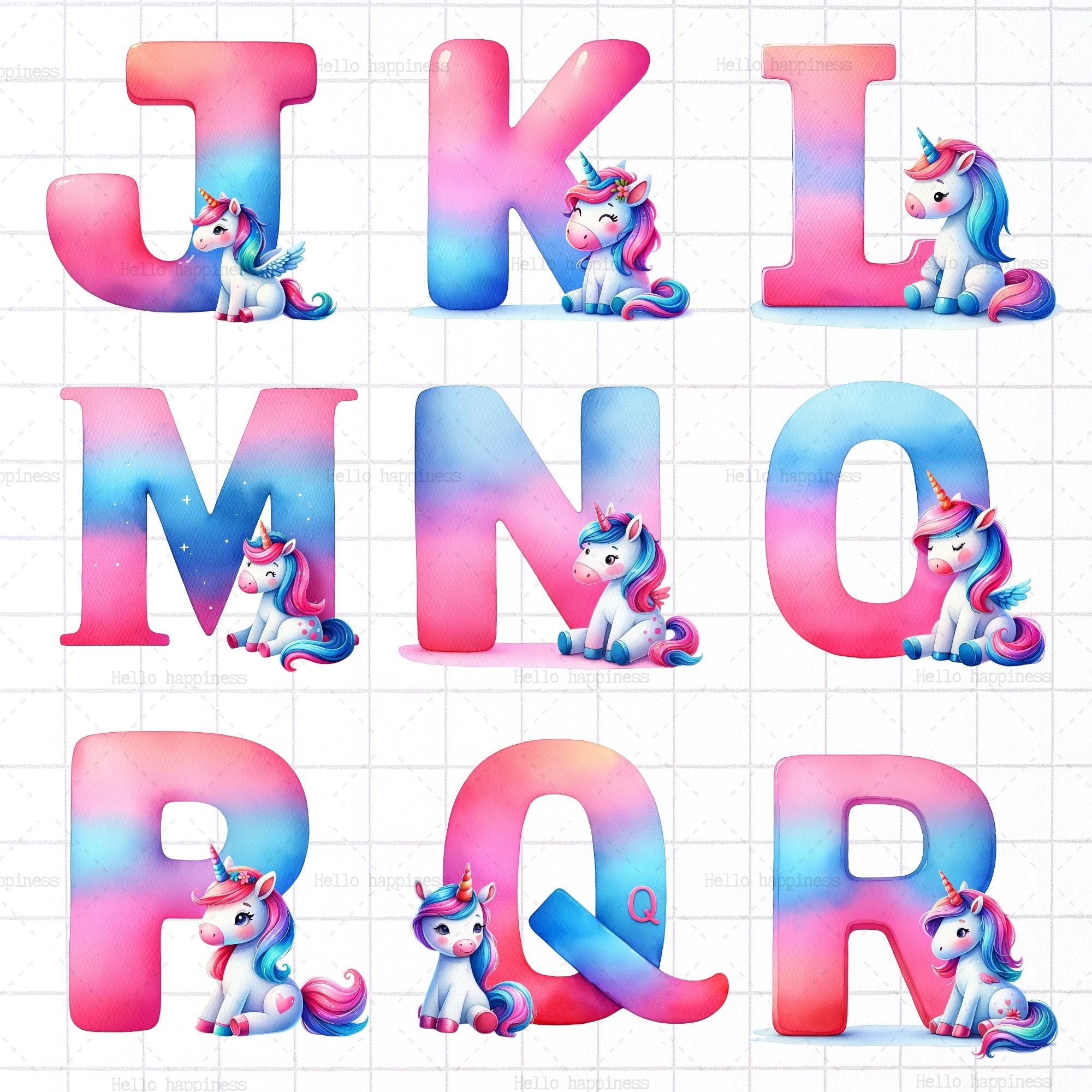 Unicorn Alphabet,unicorn Png, Letter Png, Letter Clipart, Alphabet Png ...
