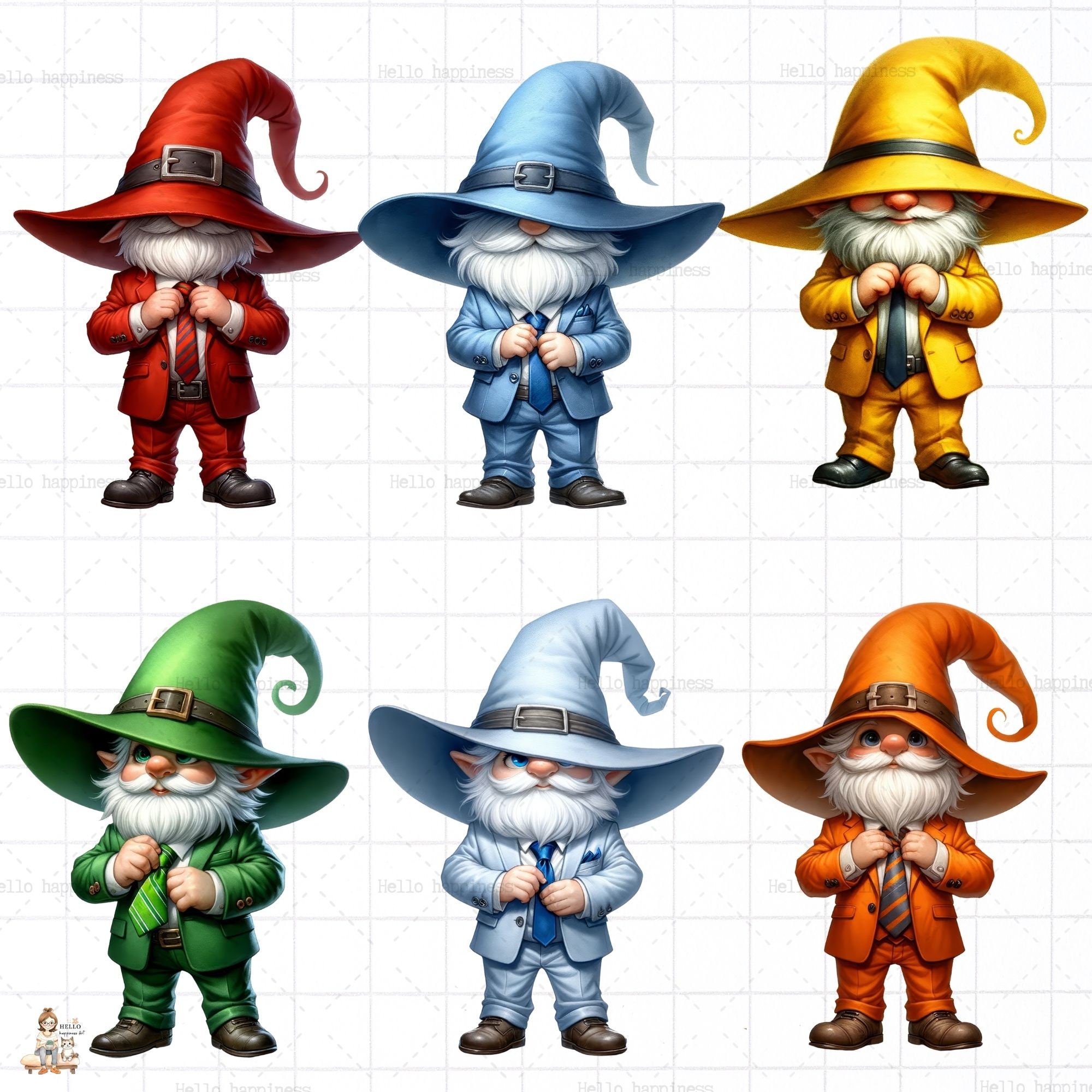 Cute Gnome,smart Gnome PNG, Men Working, Gnome Wearing a Suit,gnome ...