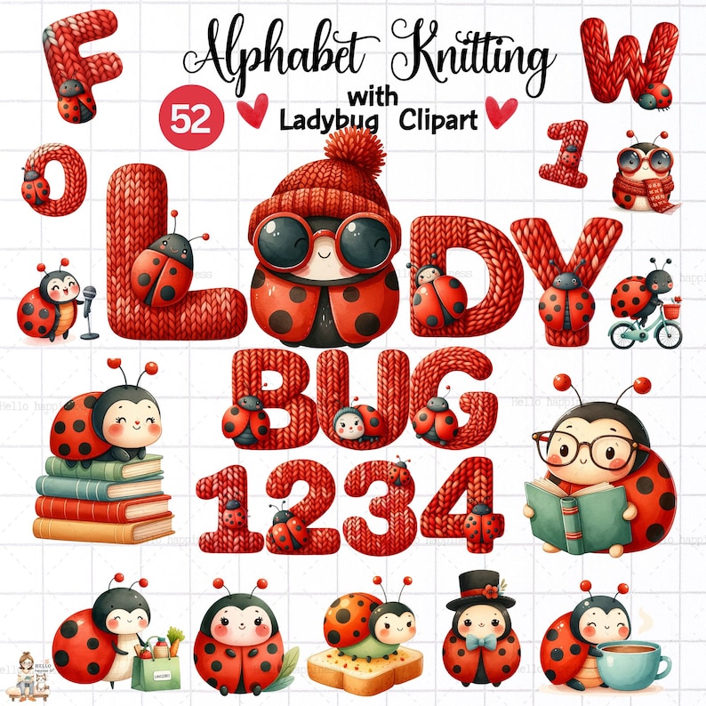 Ladybug Alphabet, Ladybug Png, Letter Knitting Pattern,ladybug ...