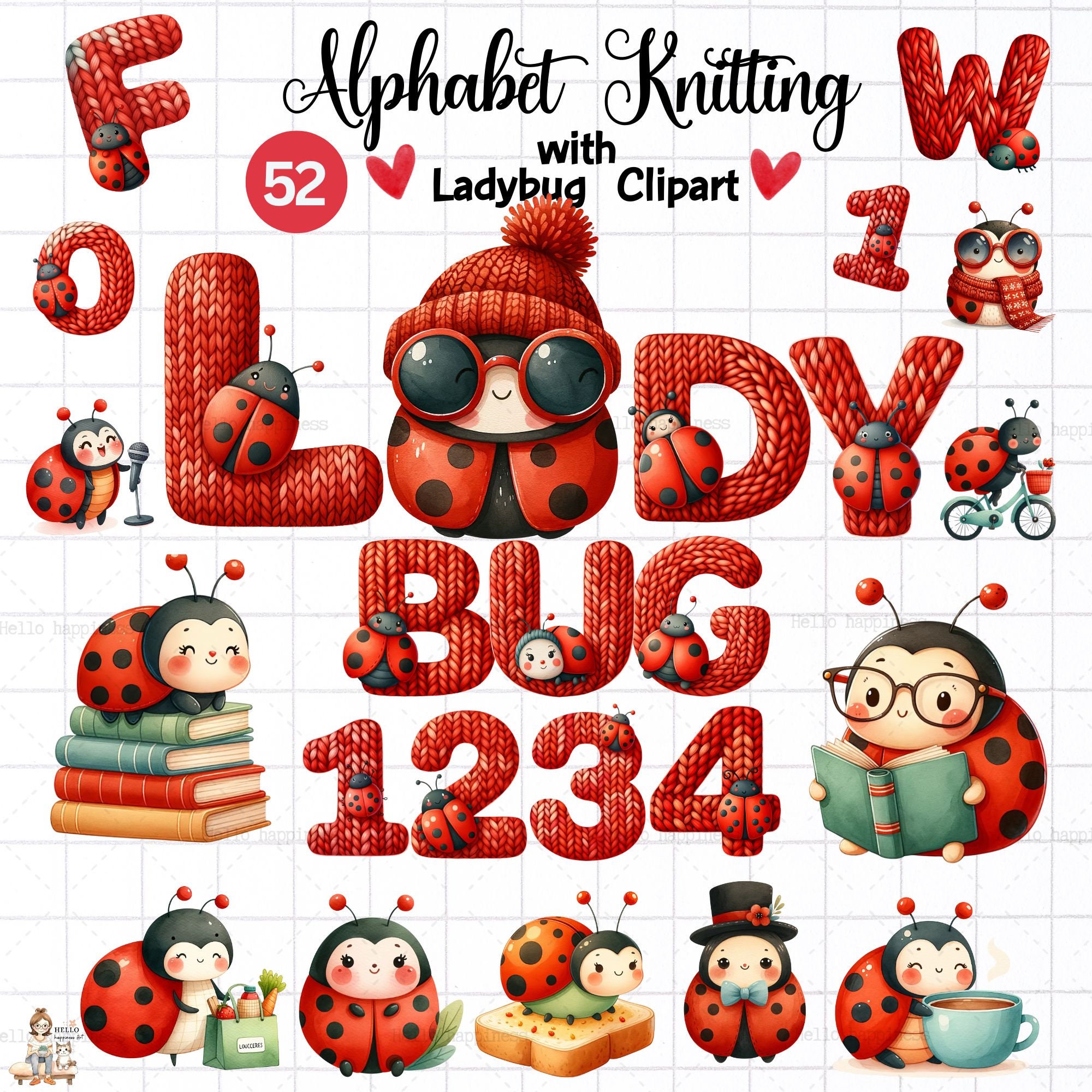 Ladybug Alphabet, Ladybug Png, Letter Knitting Pattern,ladybug ...