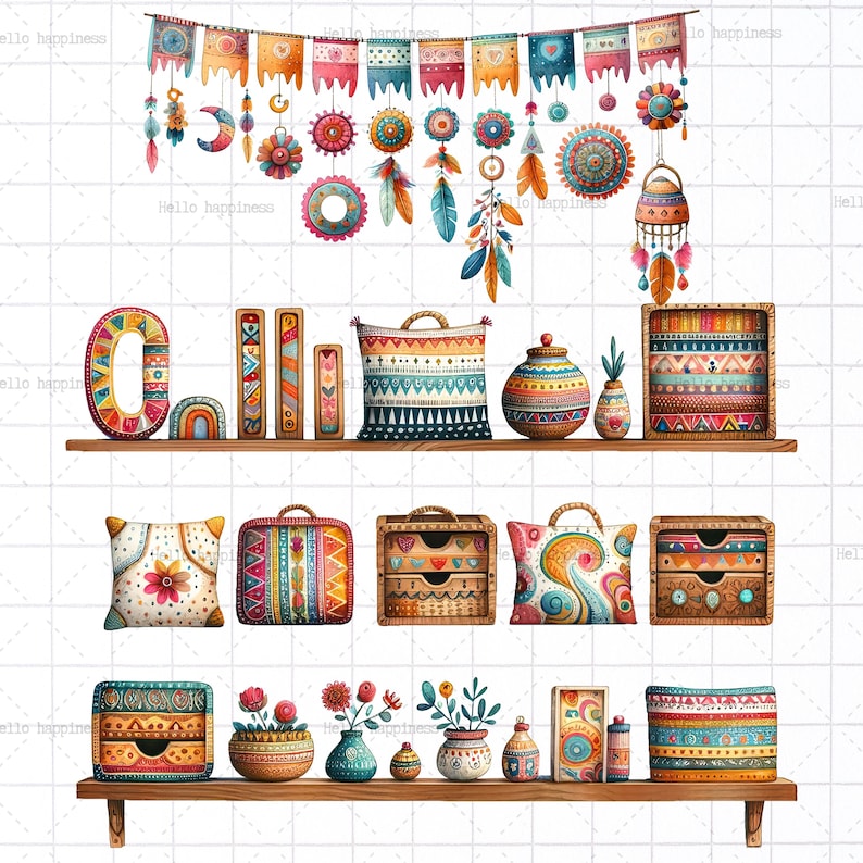Alfabeto Boho, Letras Boho, Imágenes Prediseñadas Boho, Imágenes ...