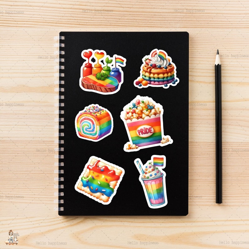 Food in a Pride Clipart, LGBT Food Theme, Colorful Pride Theme Food for ...