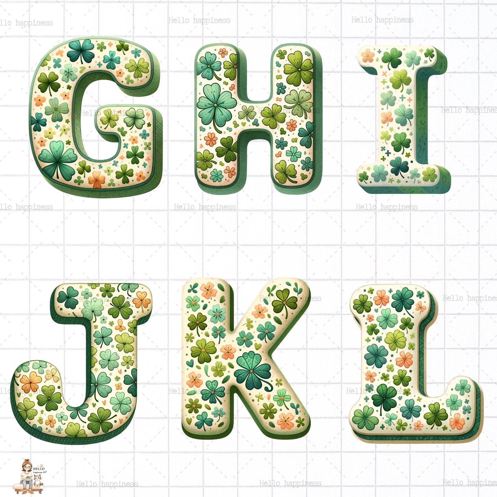 Alphabet Clipart St Patrick,letter St Patrick,number,clover Pattern,st ...
