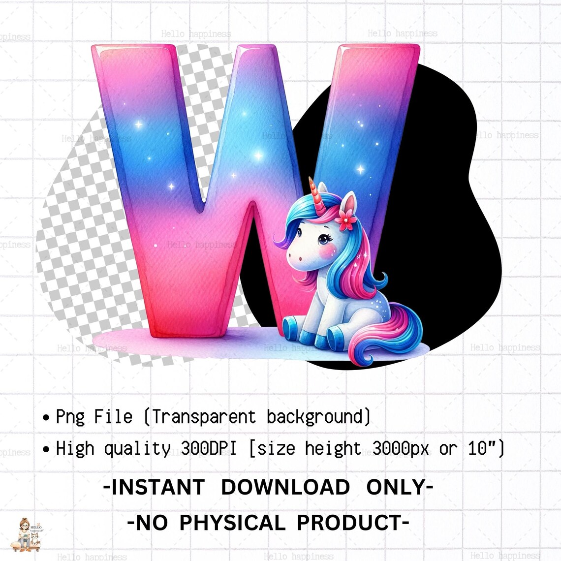 Unicorn Alphabet,unicorn Png, Letter Png, Letter Clipart, Alphabet Png ...