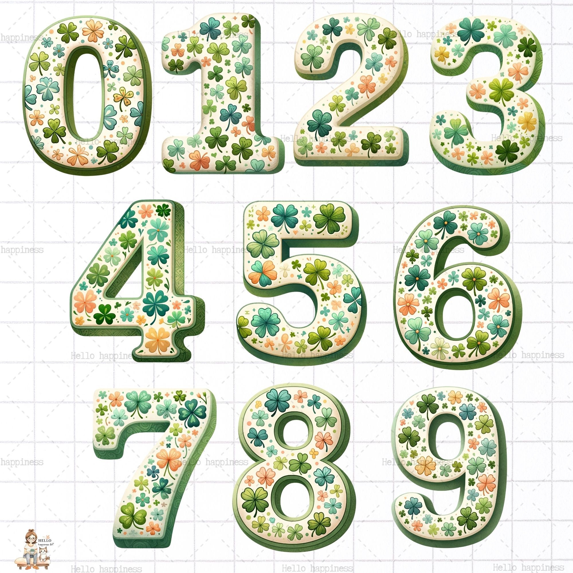 Alphabet Clipart St Patrick,letter St Patrick,number,clover Pattern,st ...