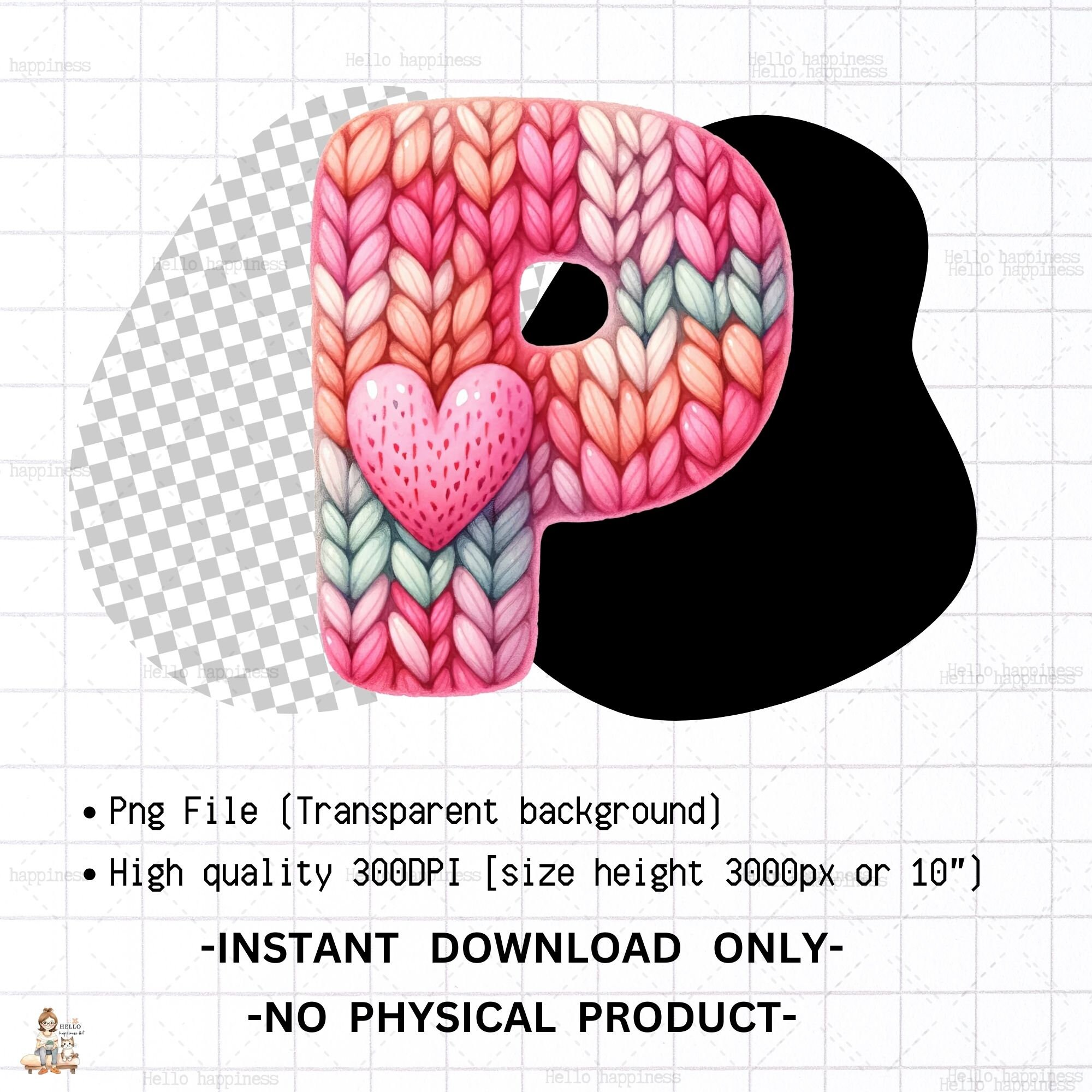 Alphabet Knitting Clipart, Alpha Knitting Pattern, Gnome Knitting ...