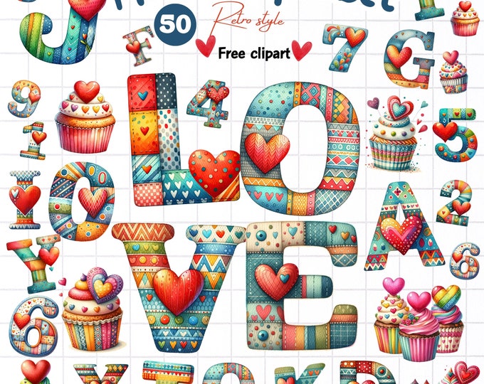 Alphabet Cat Face Clipart, Cute Cat Letter ,watercolor Alphabet, Number ...