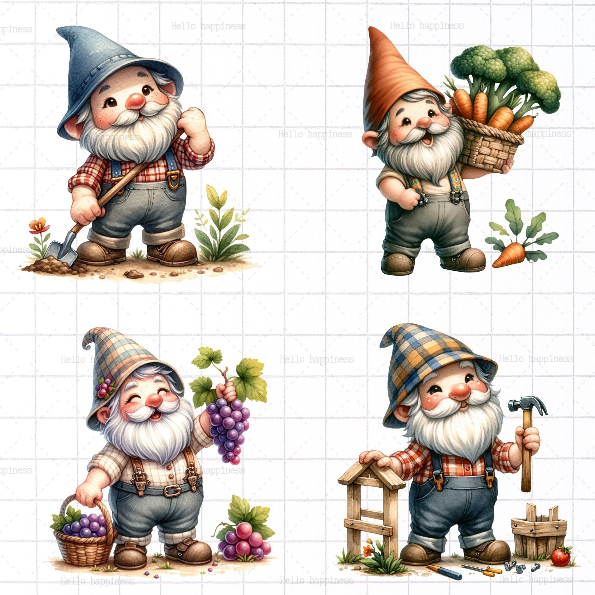 Gnomes Gardener Clipart,gnome Png,gardener Themed Png,apple Clipart ...