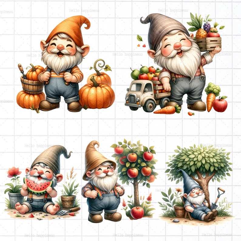 Gnomes Gardener Clipart,gnome Png,gardener Themed Png,apple Clipart ...