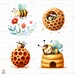 Cute Little Bee, Little Bee Clipart, Watercolor Animals Illustrations ...
