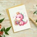 Watercolor Dinosaur Clipart, Cute Baby Dragon Valentine Clipart, Dragon ...