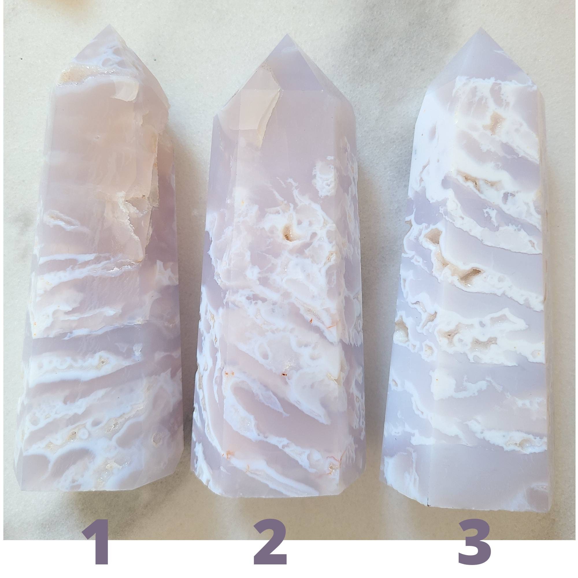 Purple and White Agate Towers - Etsy