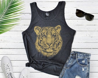 Tiger Print Tank | Etsy