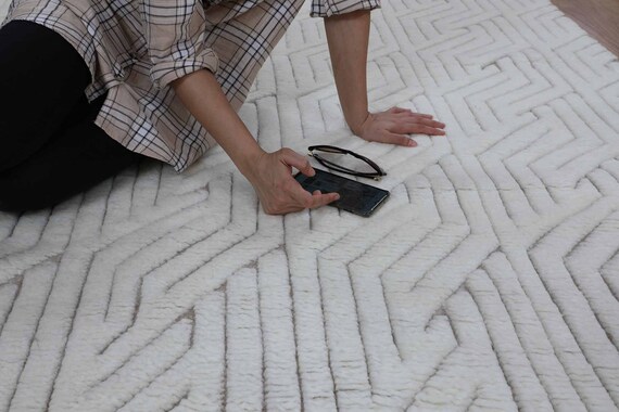 5' x 8' Moroccan Carpet Simple Design Rug5 x 8 | Etsy