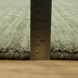 Olive Green Area Rug, Minimal 8 X10 Rug, Handknotted Solid Color Wool ...