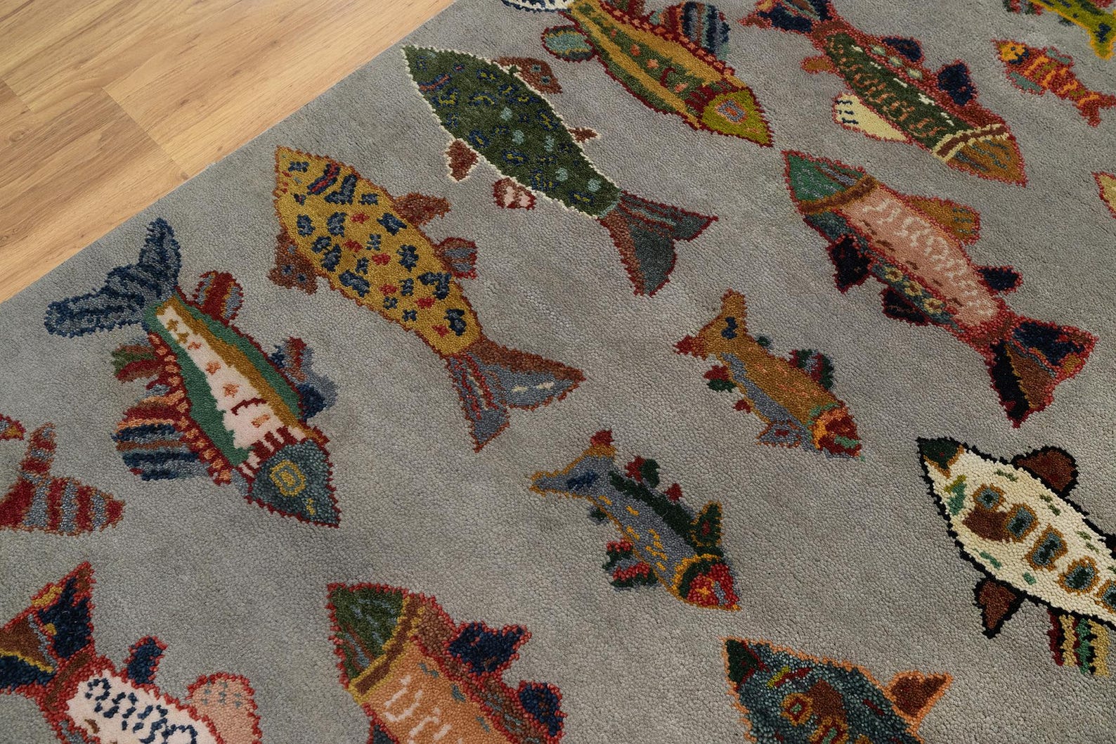 Handmade Wool Fish Rug, Coastal Art, Marine Animal Design Trc_9062 - Etsy