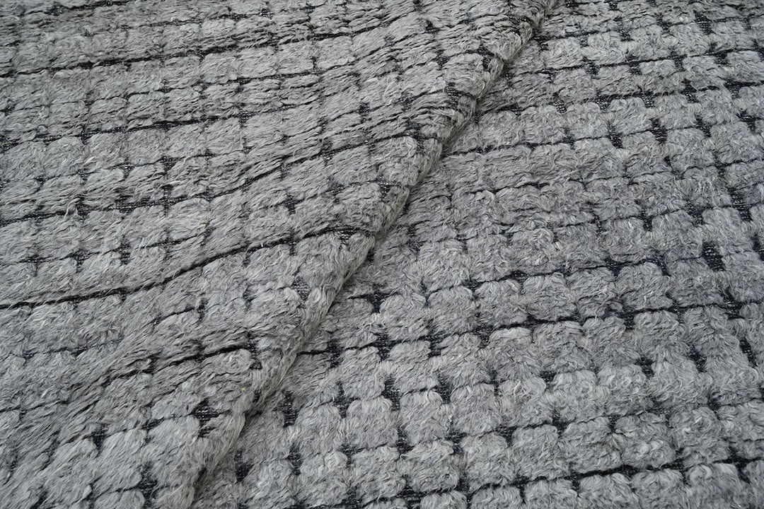 8X10 Moroccan Rug, Dark Gray Berber Rug, Minimalistic Area Rug ...