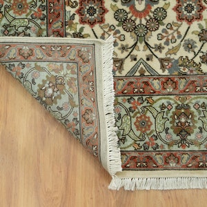 6'x9 Royal Retreat: Persian-inspired Floral Symphony Rug in Ivory and ...