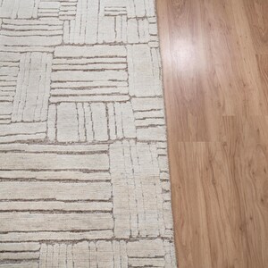 8'X 10' Ivory Handknotted Wool Rug Living Room Area - Etsy