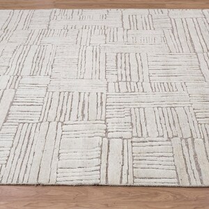 8'X 10' Ivory Handknotted Wool Rug Living Room Area - Etsy