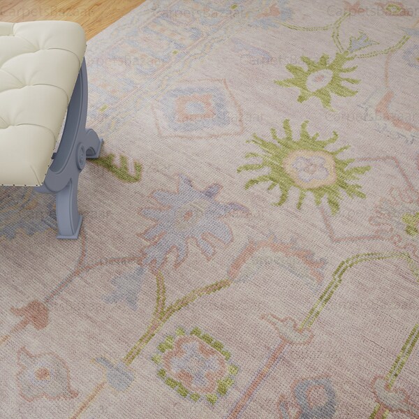 Pink Oushak Rug - Etsy