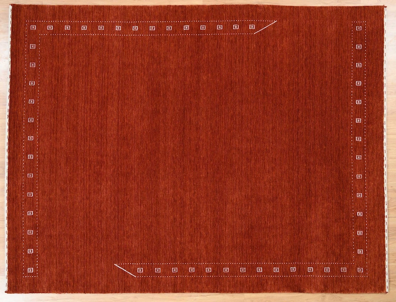 8' X 10' Rust Red Deco Gabbeh Carpet Gabbeh Rug - Etsy