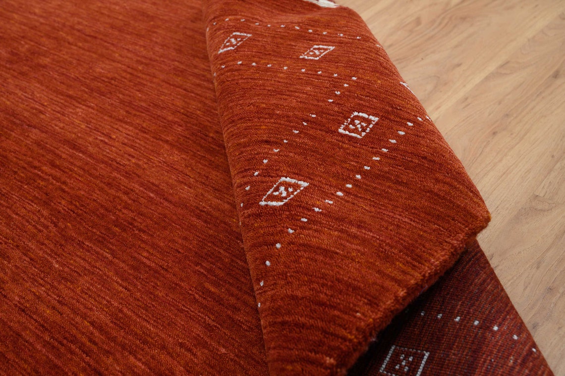 8' X 10' Rust Red Deco Gabbeh Carpet Gabbeh Rug - Etsy