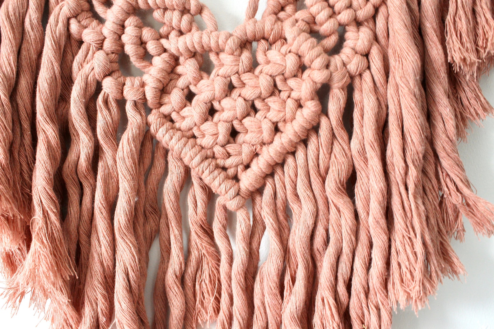 Dusty Pink Macrame Handmade Wall Hanging Made of Soft Pink - Etsy
