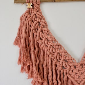 Dusty Pink Macrame Handmade Wall Hanging Made of Soft Pink - Etsy