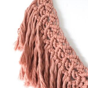 Dusty Pink Macrame Handmade Wall Hanging Made of Soft Pink - Etsy