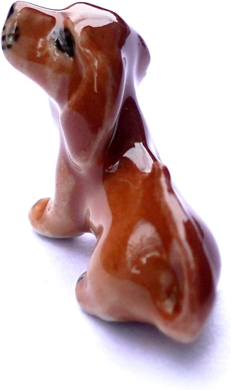 Dog Micro Tiny Dollhouse Figurines Ceramic Hand Painted Animals ...