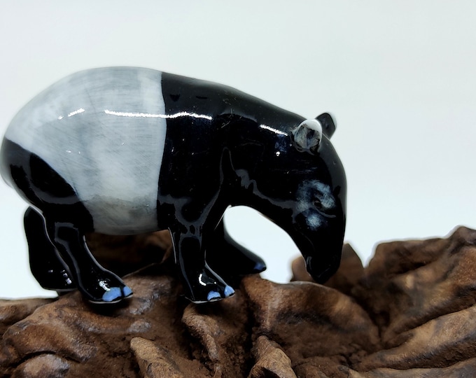 Malayan Tapir Miniature Figurines Hand Painted Ceramic Animals ...