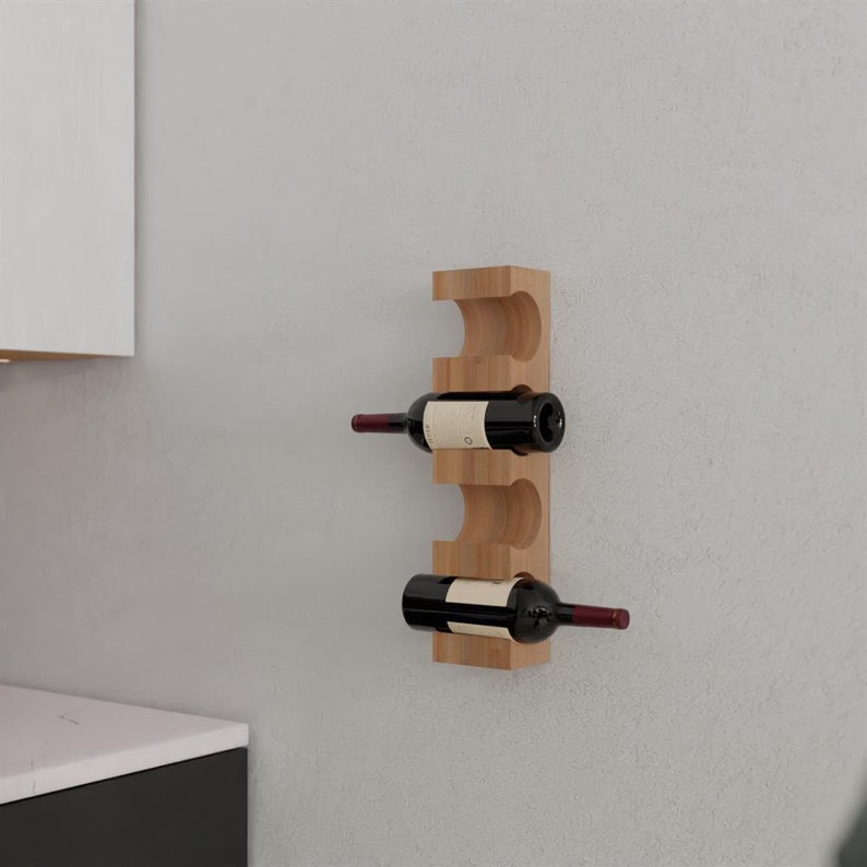 Wine Rack. Modern Minimalist Decorative Special Design. Wall Mounted 4 ...