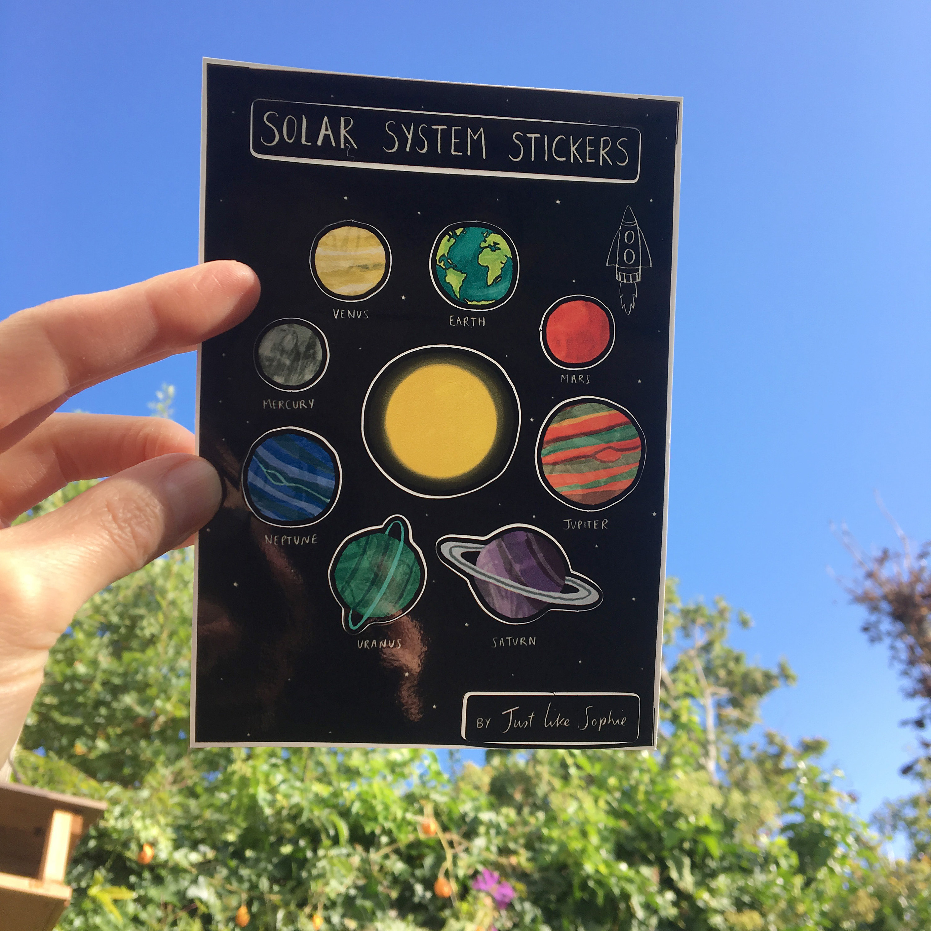 Solar System Stickers A6 Sticker Sheet by Just Like Sophie - Etsy