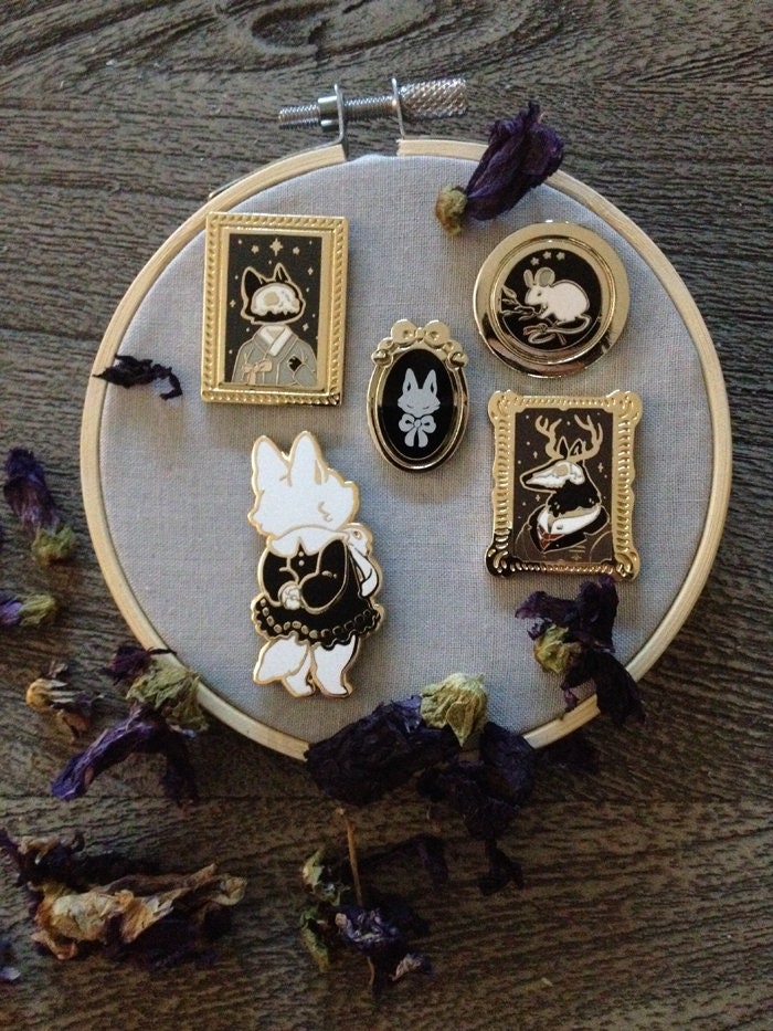 Original Portrait of a Fennec Fox - Series 1 - Collectable Enamel Pin ...
