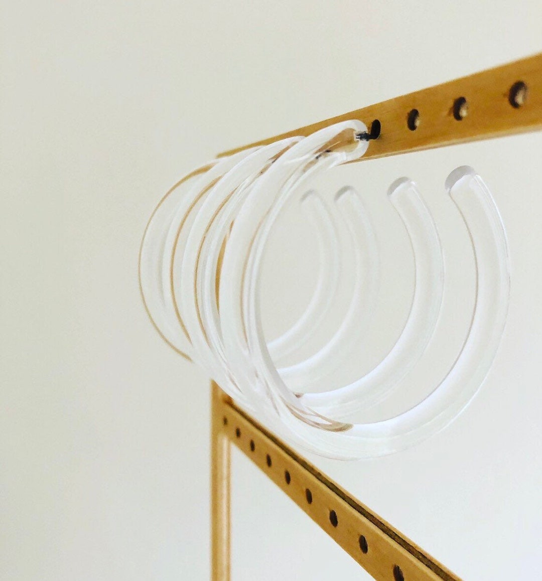 55mm Large Clear Lucite Hoop Earrings, Transparent Hoop Earrings, Clear ...