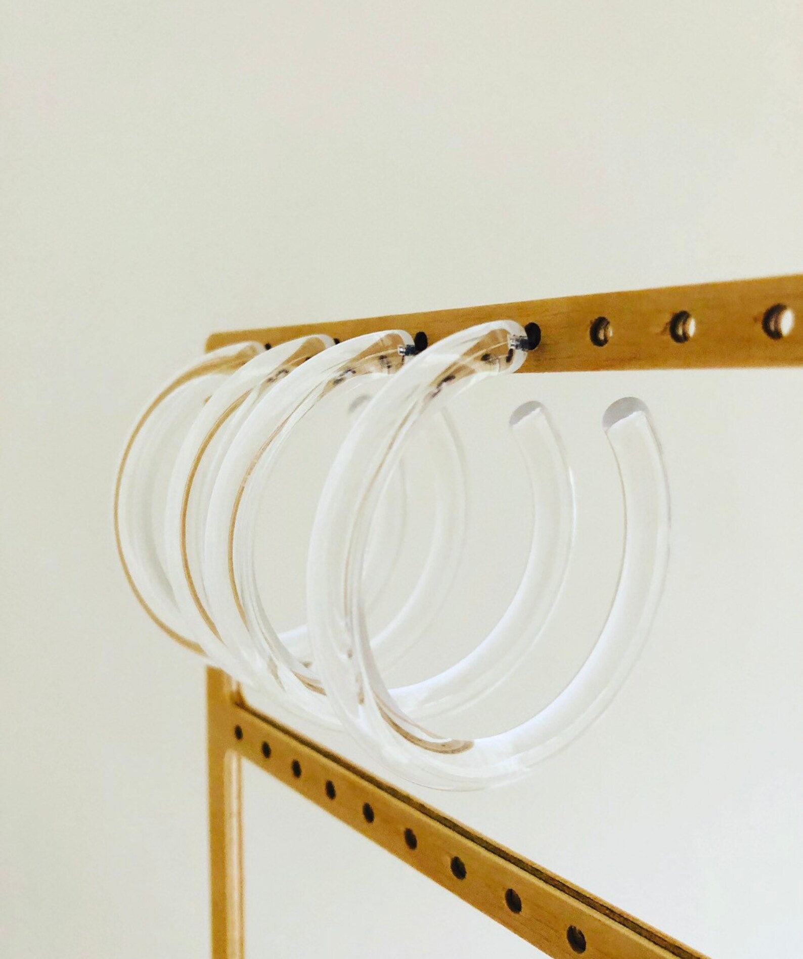 55mm Large Clear Lucite Hoop Earrings Transparent Hoop - Etsy