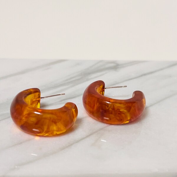Tortoise Shell Earrings - Etsy