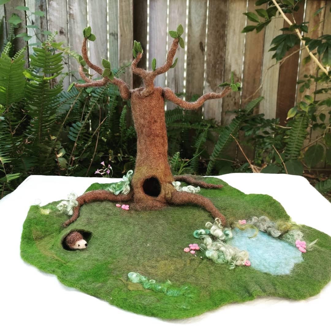 Waldorf Felted Spring Play Mat - Etsy