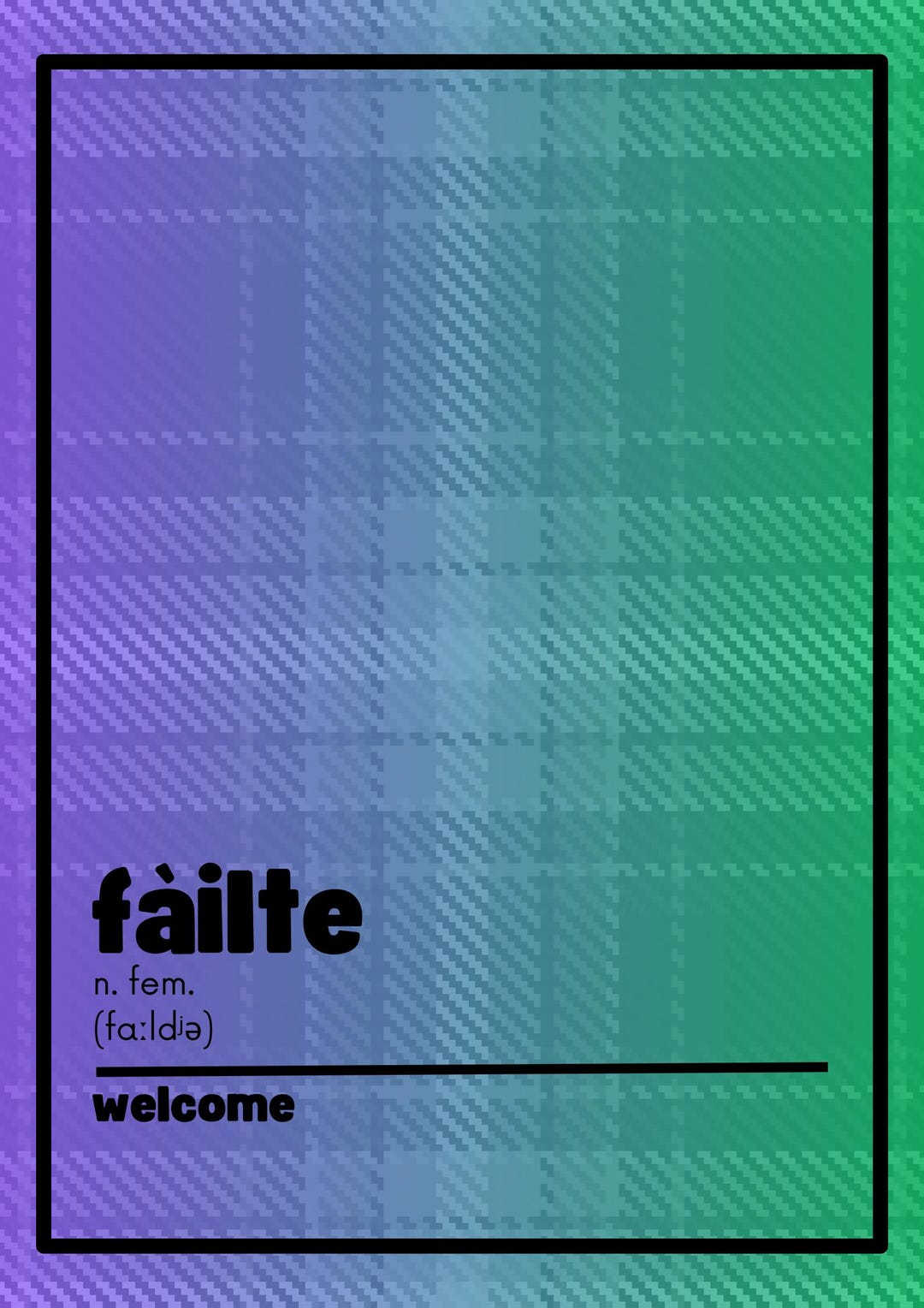 Scottish Gaelic A2 Posters Tartan Digital Download Postair Gàidhlig ...