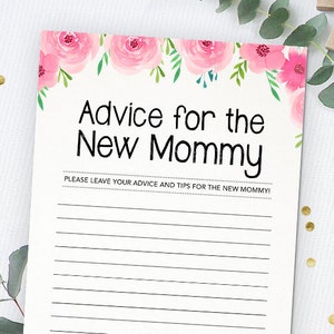 Advice for the New Mommy Baby Shower Game Printable Baby - Etsy